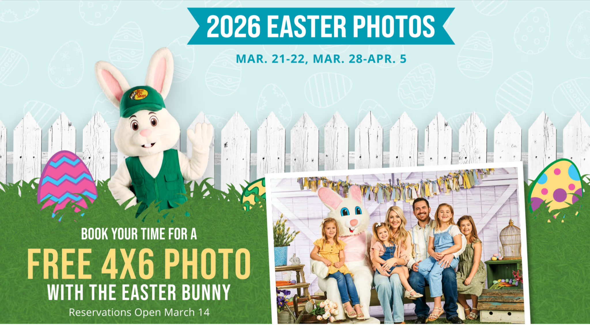 Reservations for FREE Easter Bunny Pictures at Bass Pro Shops Open ...